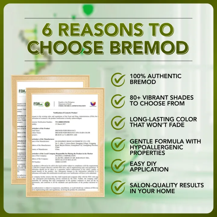 Bremod Hair Color BR-R301 ( Honey Tea Brown/Milk Tea Ash/ Ash Brown/Ash ...