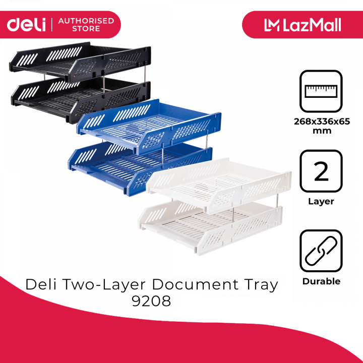 Deli File Organizer- Two Layer Document Tray 9208 [75219208] | Lazada PH