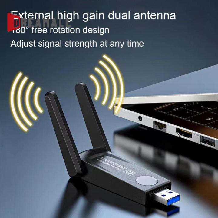 USB 3.0 Wireless Network Card 1200Mbps Dual Band WiFi Adapter for PC ...