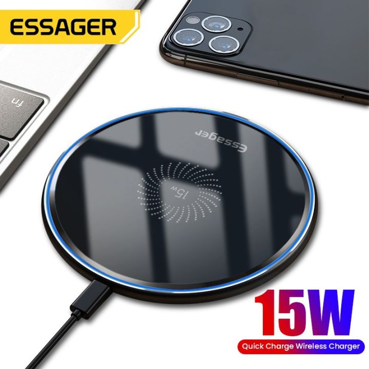 Essager 15W Qi Wireless Charger Fast Wireless Phone Charging Induction ...