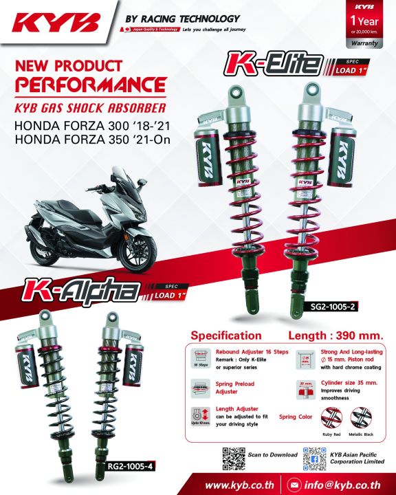 KYB K-Alpha/K-Elite For Forza300/350 แท้100% | Lazada.co.th