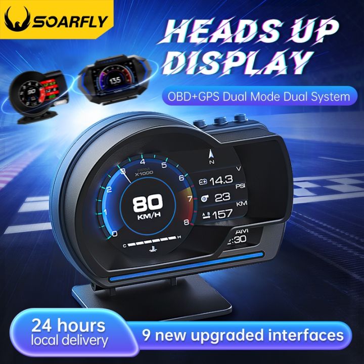 OBD Meter Gauge Meter P6 OBD Meter Car GPS Alarm Speed Gauge display ...