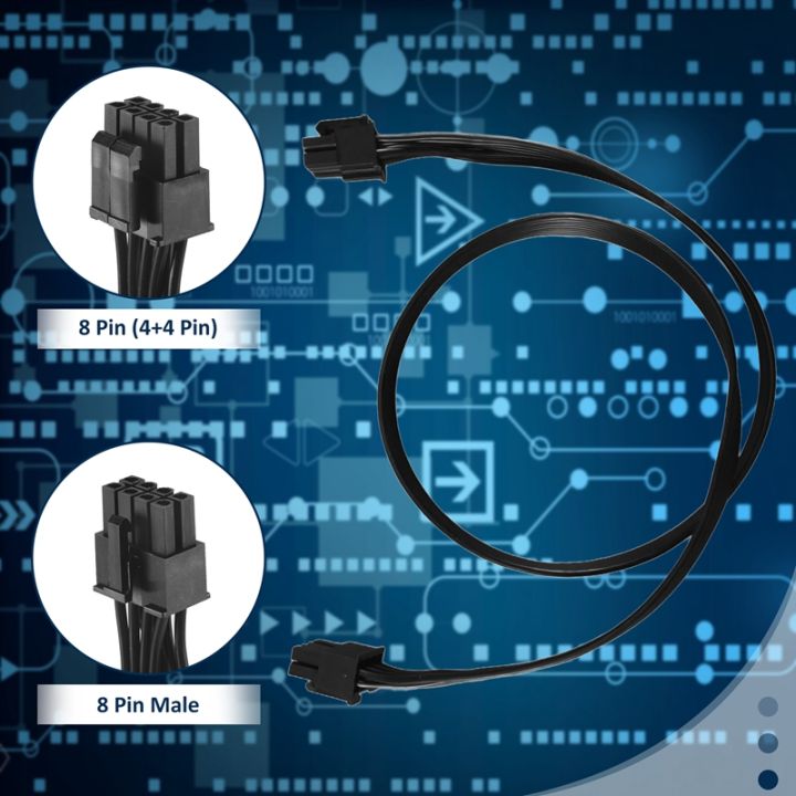 CPU 8 Pin Male to CPU 8 Pin (4+4 Pin) Male EPS-12V Motherboard Power ...