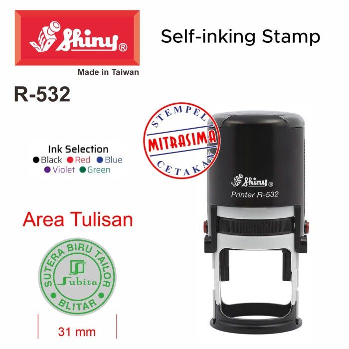 Stempel Shiny R-532 ( Shiny bentuk bulat R532 Tipe R 532 ) | Lazada ...
