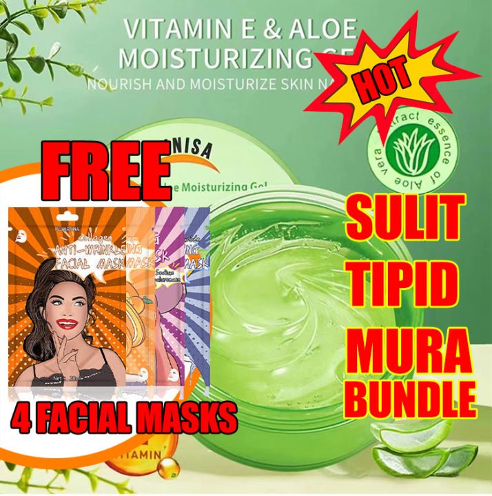 [SUNISA + FACIAL MASKS] -SUPER BUNDLE- Soothing Gel 99% Aloe Vera ...