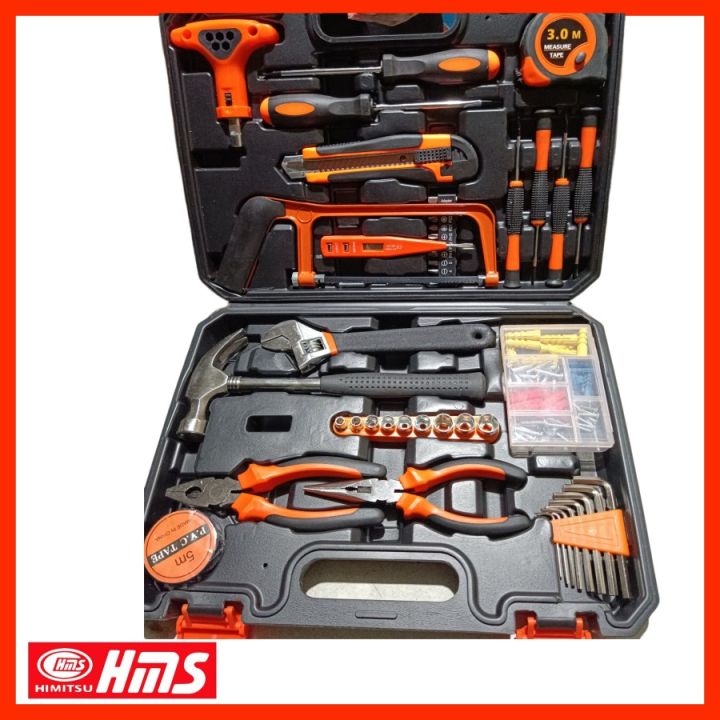 Tool Kit Set Toolbox Hand Tools Perkakas Mekanik Rumah 45pcs HMS ...