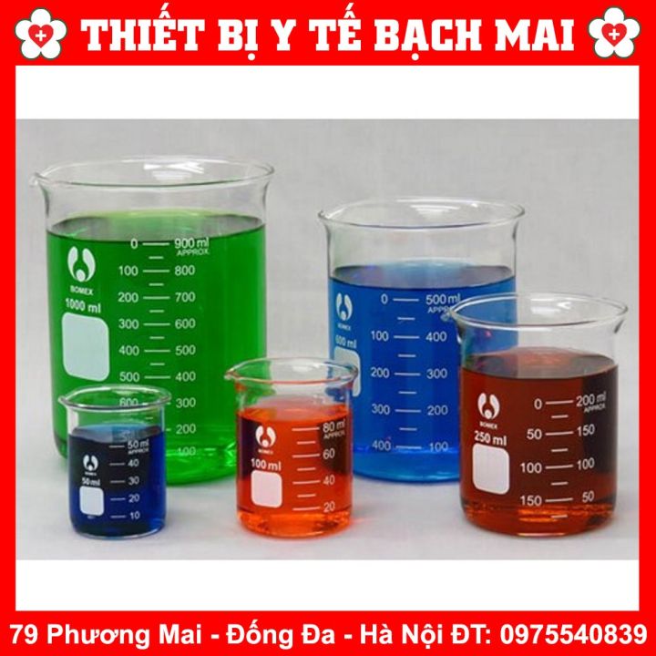 [Bomex] Cốc Thuỷ Tinh Chịu Nhiệt Thí Nghiệm (beaker, becher, cốc đốt ...