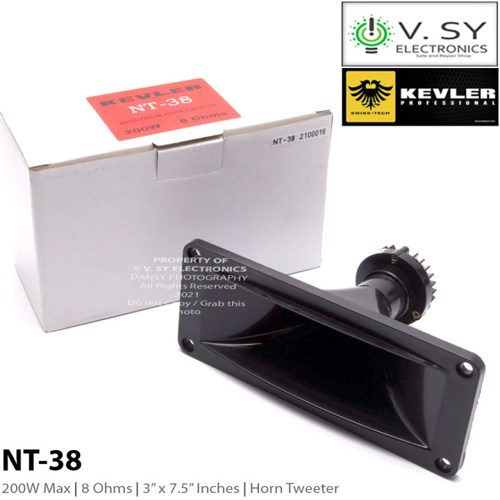 Original 2024 Kevler NT-38 200W 3 x 7.5 Inches 8 Ohms Neodymium Compression Driver Unit Horn ...