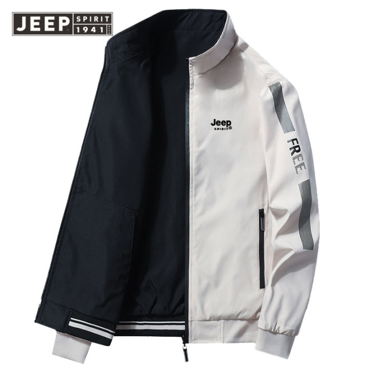 JEEP SPIRIT 1941 ESTD Spring and Autumn Men's Double-sided Jacket ...