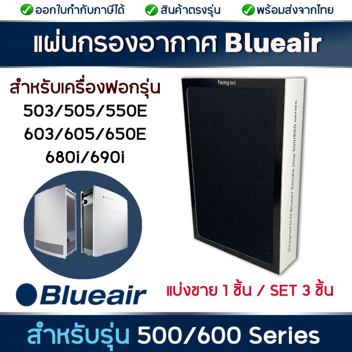 Blueair แผ่นกรอง สำหรับรุ่น 650e, 680i, 690i, 501, 503, 505, 550E, 601 ...