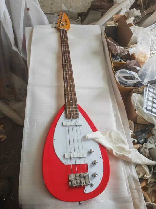 Custom VOX Tear Drop Red Electric Bass Guitar | Lazada PH