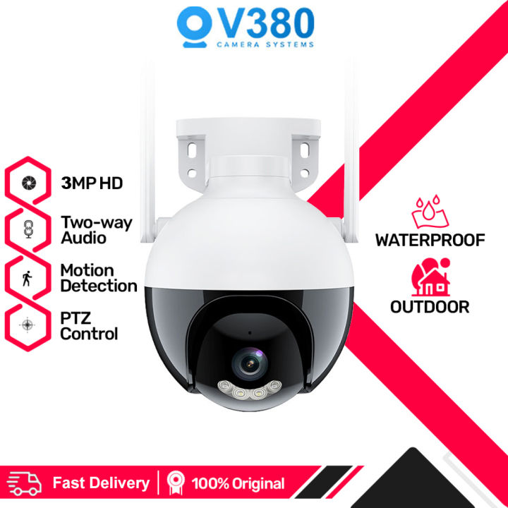 V380 Pro C8 3MP CCTV Camera No Need Internet PTZ Outdoor Waterproof 4k ...