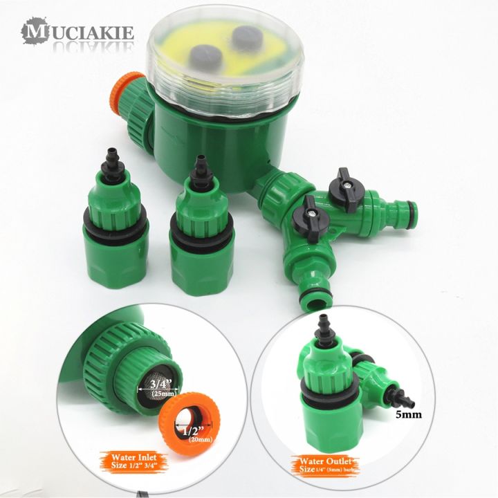 Garden Water Timer with Quick Connector 2 Way 4 Way Fast Adaptor Garden ...
