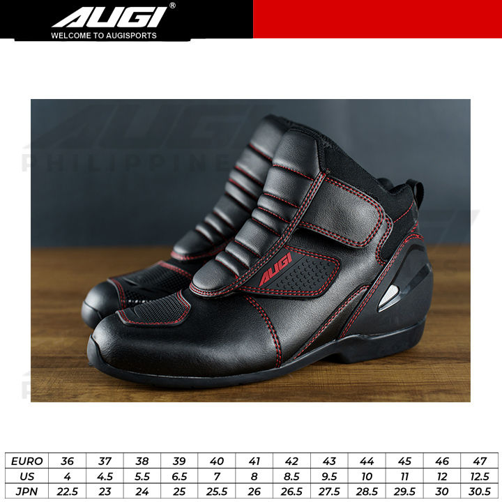 AUGI Racing Boots AR-4 Black Red | Lazada PH
