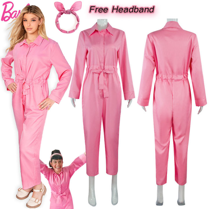 【Free Headband】 Adult Women Movie Barbie Cosplay Costume Real Person ...