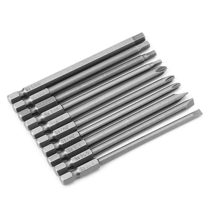 haonuoke 10 Pcs Magnetic Torx Slotted PH2 Screwdriver Bit S2 Steel 1/4 ...