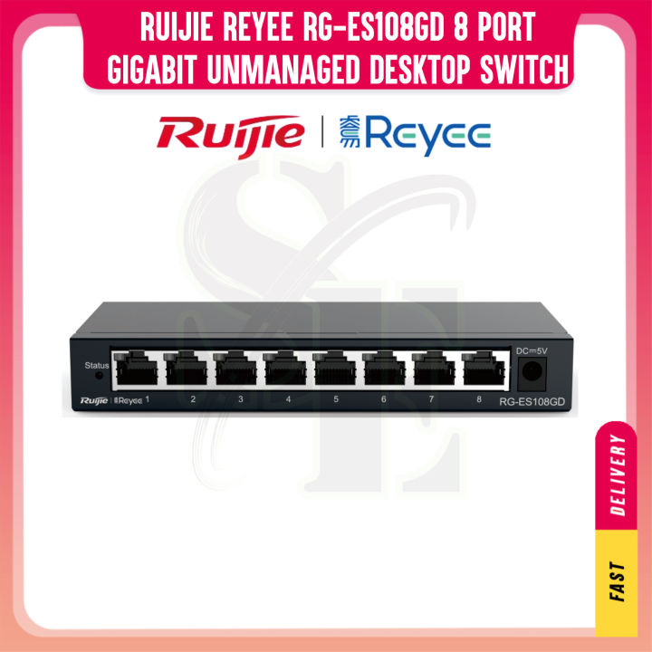 Ruijie Reyee RG-ES108GD 8 Port 10/100/1000Mbps Gigabit Unmanaged ...