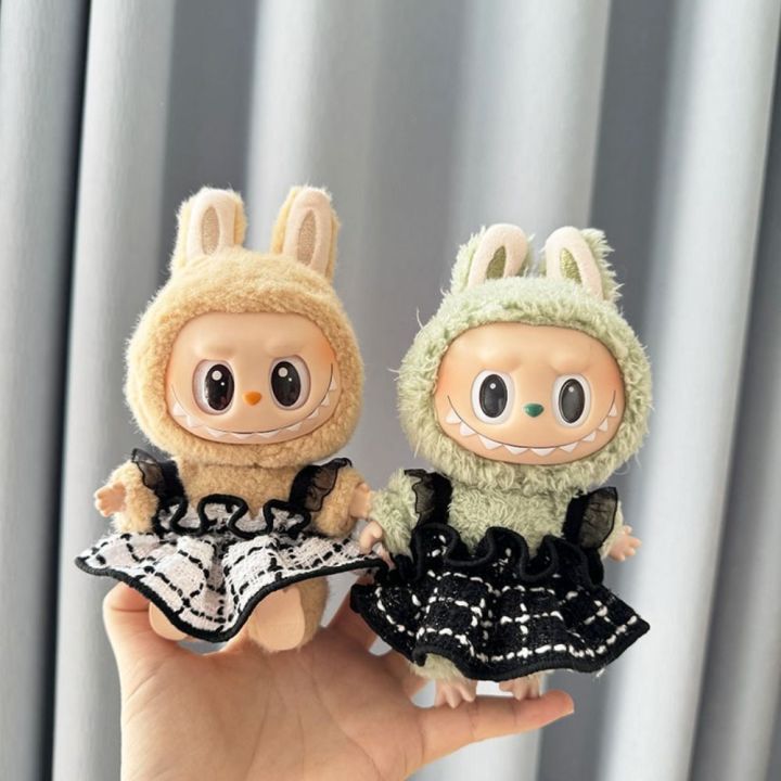 JIBIYONG2L Cartoon Labubu Doll Clothes POP MART Handmade Labubu Skirt ...