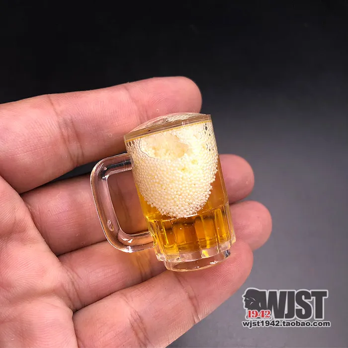 Soldier 1942 1/6 scale scene model beer glass draft beer liquid foam ...