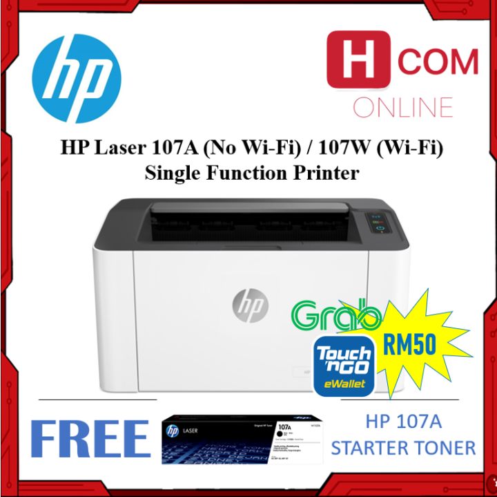 Hp Laser 107a 107w Single Function Printer Print Only 100 Genuine 2314