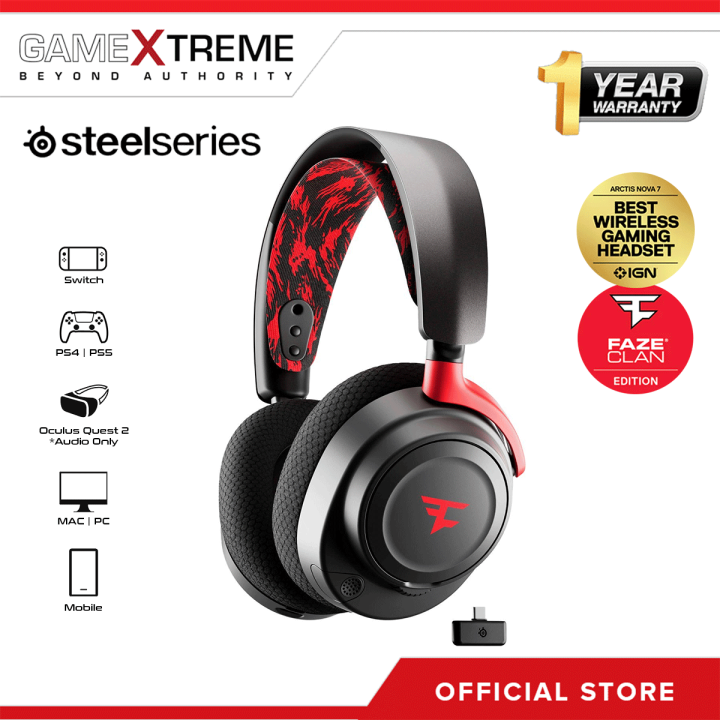 Steelseries Arctis Nova 7 Wireless Gaming Headset Faze Clan Edition ...