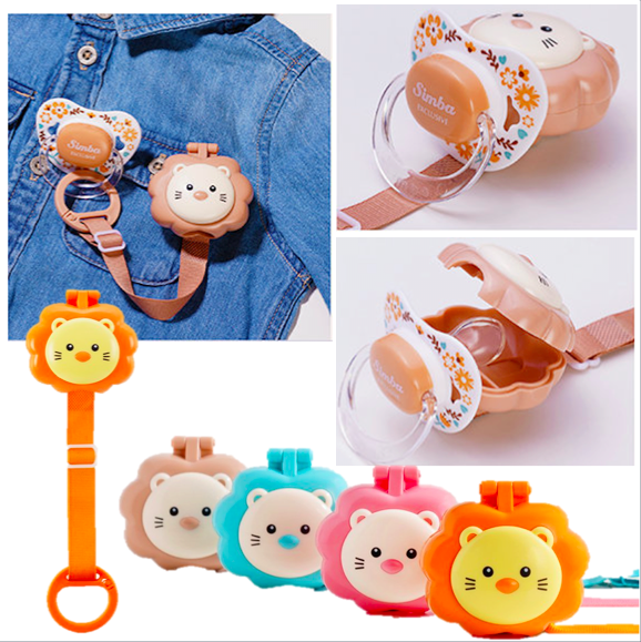 Simba Multifunction Pacifier Holder With Storage Case Pemegang Puting ...