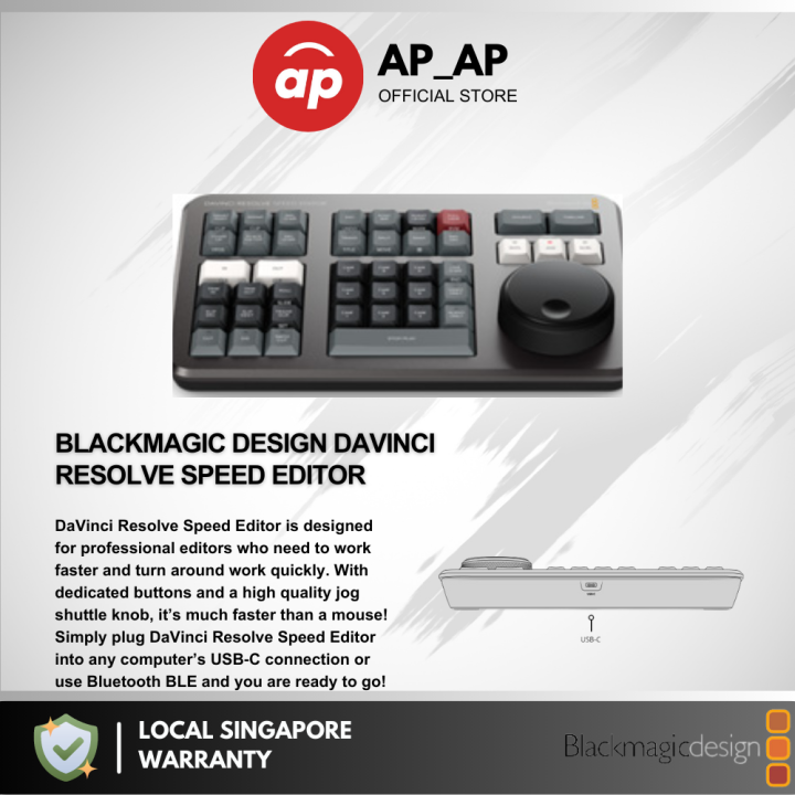 Blackmagic Design DaVinci Resolve Speed Editor [Free DaVinci Resolve 18 ... Blackmagic Design DaVinci Resolve Speed Editor [Free DaVinci Resolve 18 ...