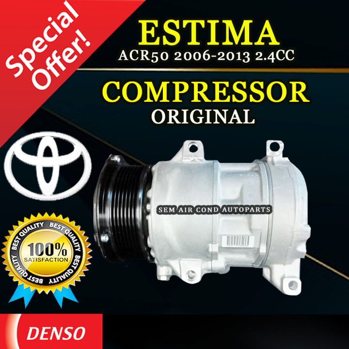 TOYOTA ESTIMA ACR50 2006-2013 YEAR 2.4CC ORIGINAL DENSO ND COMPRESSOR ...