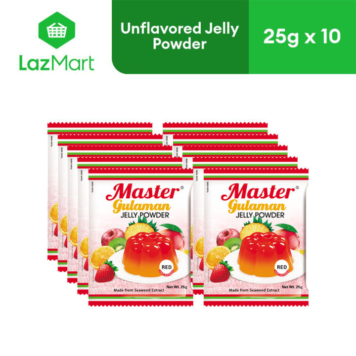 Master Gulaman Unflavored Jelly Powder (Red) 25g x 10 | Lazada PH