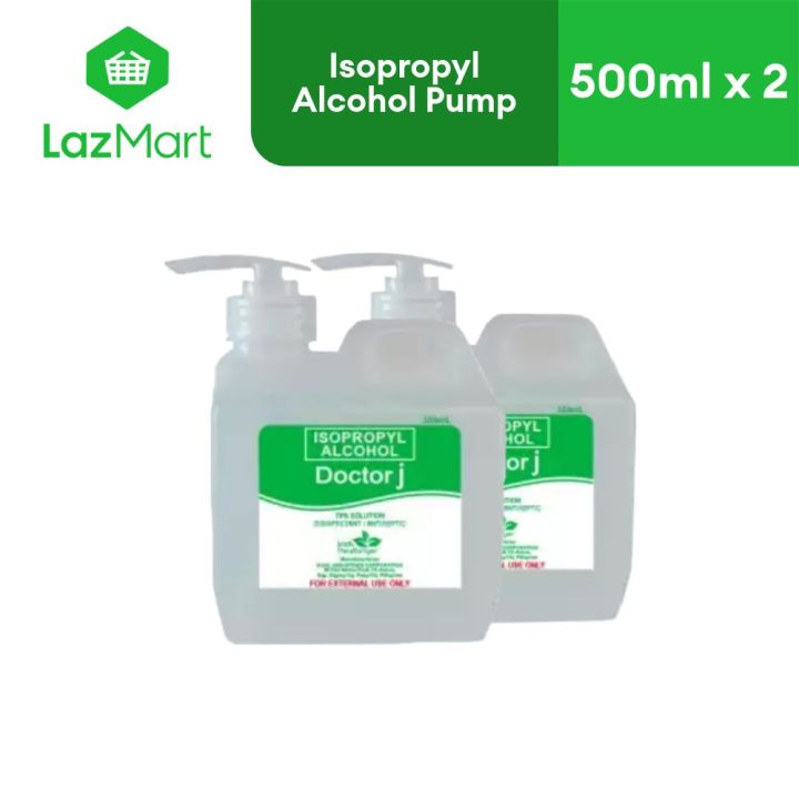 Doctor J 70% Isopropyl Alcohol 500ml Pump x 2 | Lazada PH