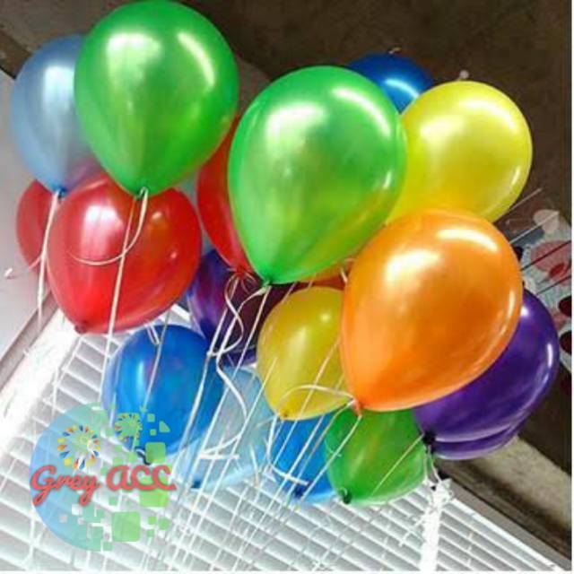 Balon Latex Metalik isi 10 Pcs / Balon Metalik / Balon Latex / Metalik ...