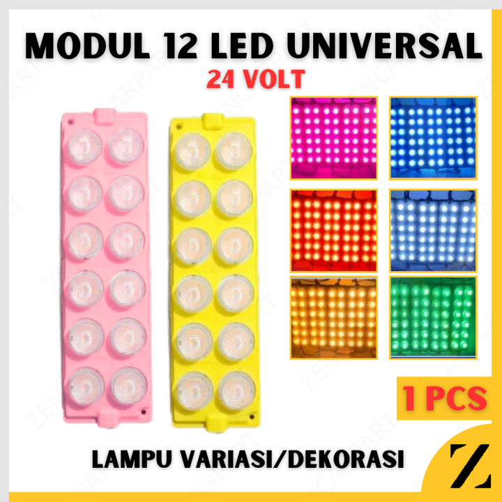 Lampu LED Module 12 Strip Lampu Variasi Motor Mobil Truck Fuso 1x12 Bak ...