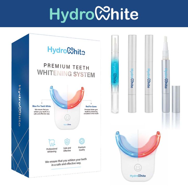 HydroWhite Professional Wireless Home Teeth Whitening System Kit, Gum ...