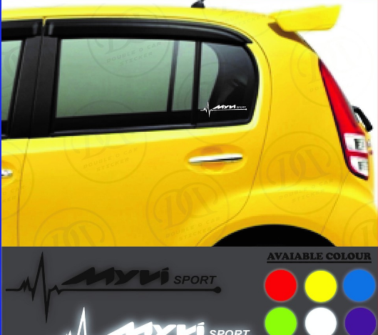 2pcs PERODUA MYVI LGI BEST ICON OLD MYVI SIDE WINDOW STICKER | Lazada