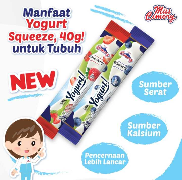 1 pcs Cimory Yogurt Stick Rasa Strawberry 40 gram | Lazada Indonesia