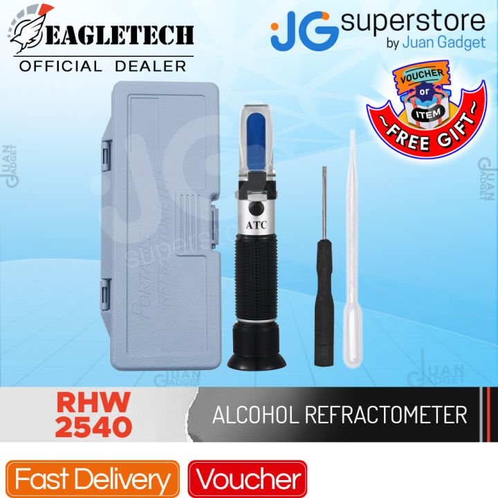 Eagletech REFRAC RHW-2540 Alcohol Refractometer 0-40% Brix 0-25% ...