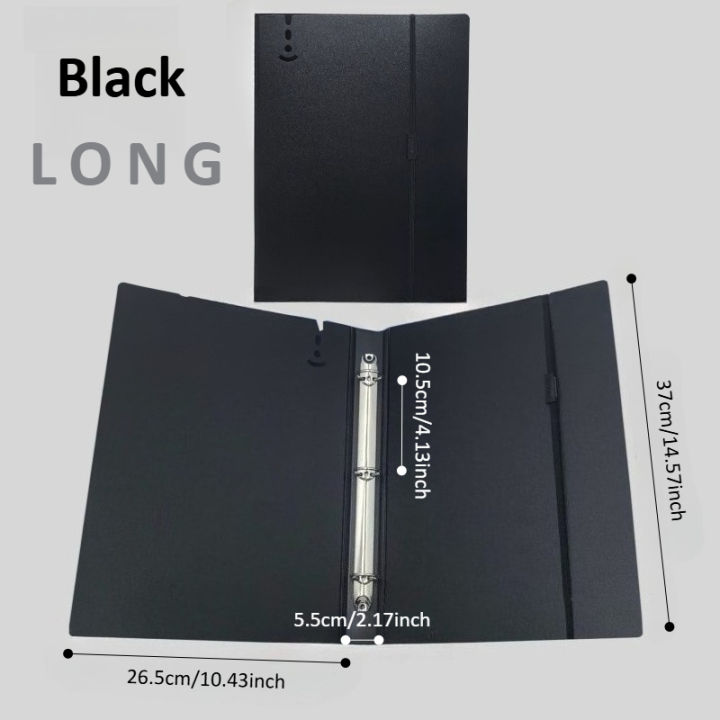 A4/Long Ring Binder Folder with Loose Leaf File Bag Paper Organizer 3 ...