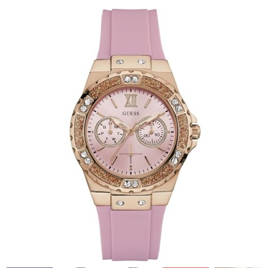 [100% Original & FREE BRACELET] Guess Limelight Crystal Chronograph ...