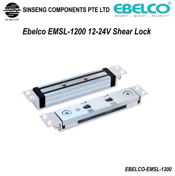 Ebelco 12-24V Electromagnetic EM Lock Shear Lock [Order Model: EMSL ...
