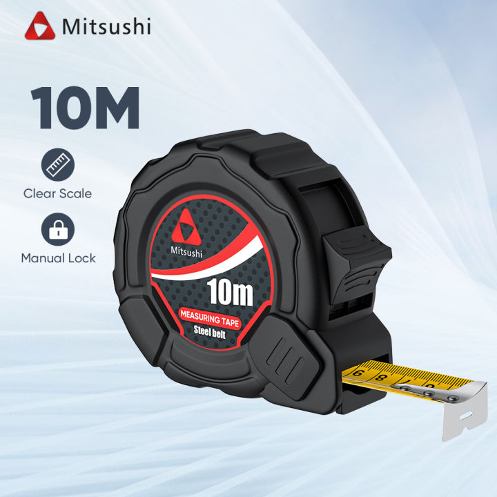Mitsushi 10m/7.5m/5m/3mMetro Steel Tape Measure with Inch Measuring ...