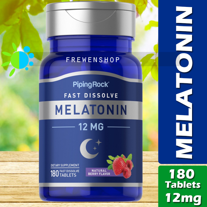MELATONIN 12mg x 180 Tablets Supplement Capsule by PipingR0ck | Lazada PH