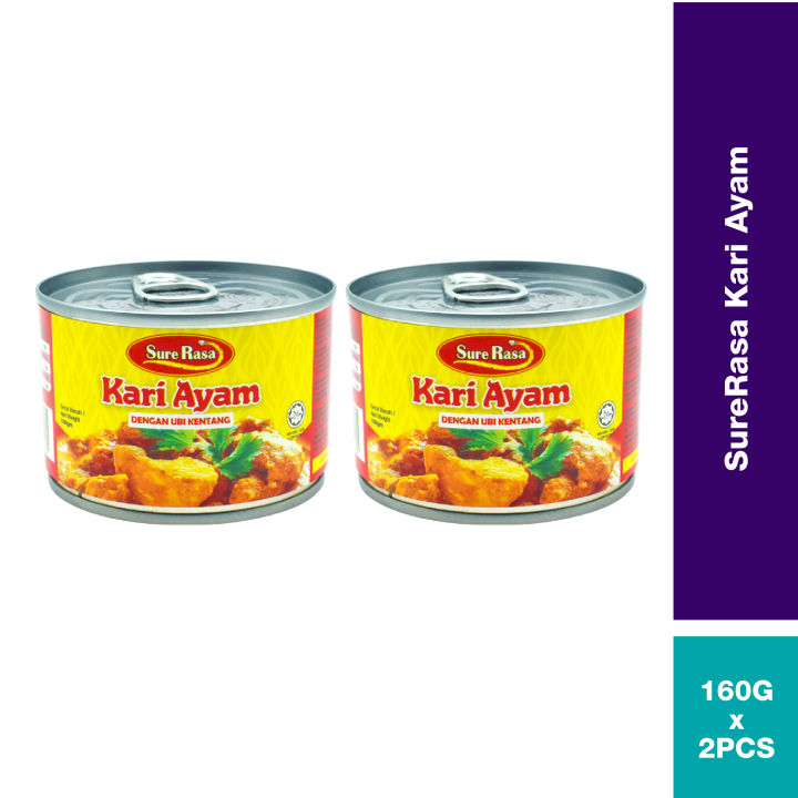 Combo Sure Rasa Chicken Curry Canned 160g X 2 (Kari Ayam Tin) | Lazada