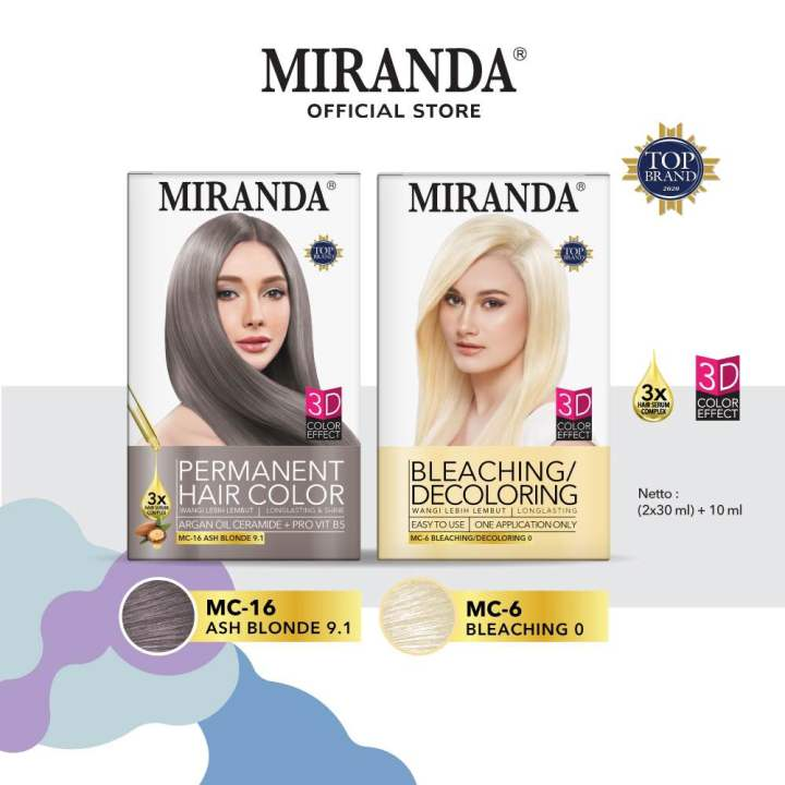 PREMIUM | Miranda Hair Color / Pewarna Rambut Permanent Mc - 1 ...