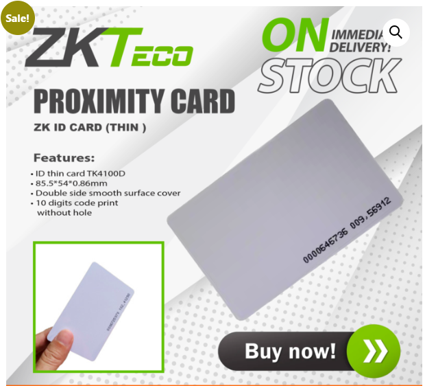 ZKTeco ZK ID card (thin) ID Thin proximity card Access Control | Lazada PH