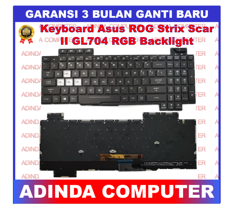 Keyboard Asus ROG Strix Scar II GL704 GL704GW GL704GV RGB Backlight ...