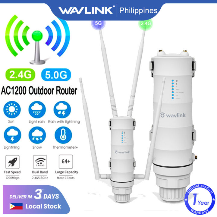 WAVLINK AC1200 High Power Outdoor Weatherproof WiFi Router 2.4G&5Ghz ...
