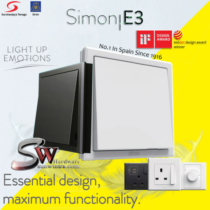 Simon E3 Series Switch / Switches & Socket Outlet White / Full Black ...