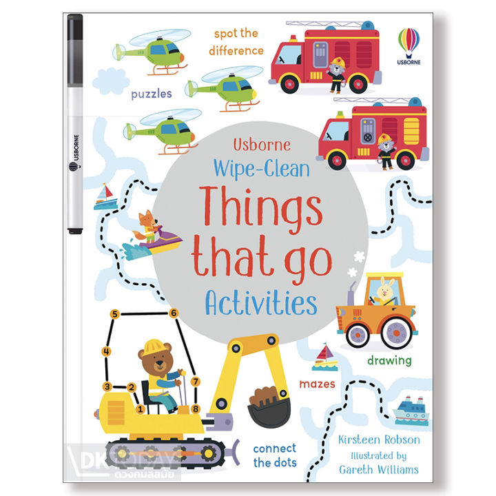 USBORNE WIPE-CLEAN :THINGS THAT GO ACTIVITIES (AGE3+) BY DKTODAY | Lazada.co.th
