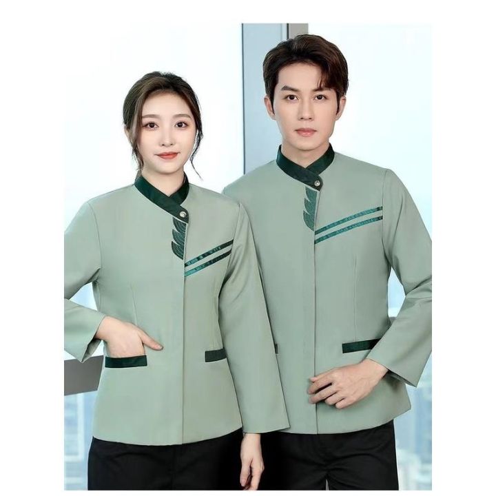 Cleaning Overalls Long/Short-Sleeved Unisex Hotel Housekeeping Waiter ...