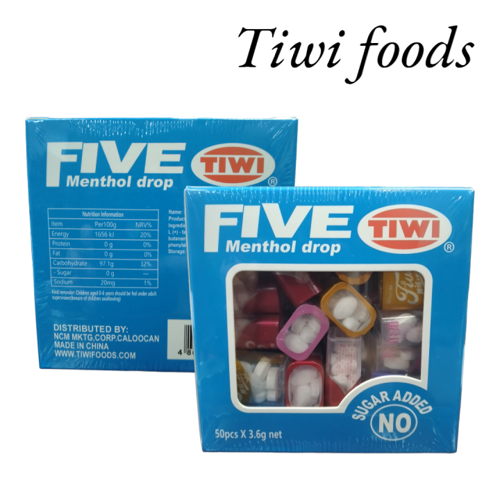 Tiwi Five Menthol Drop 50 pcs | Lazada PH